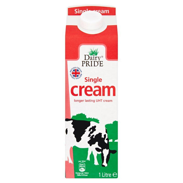 Dairy Pride UHT Single Cream 1 Litre 12 Pack – The Trent Cheese Company